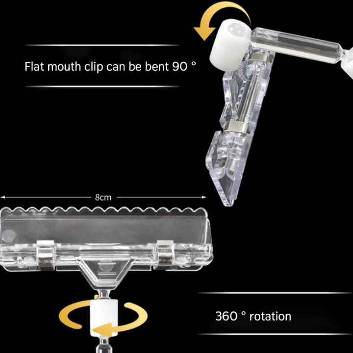 Nurm Transparent Plastic Shelf Clamp Merchandise Sign Price Label Tag ...