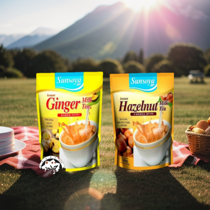 SunSoya Instant Ginger Milk Tea/ Hazelnut Milk Tea (35g x 12 sachet ...