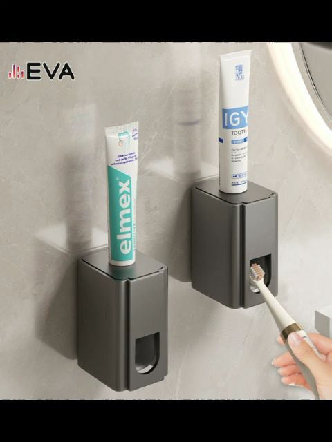 Bathroom Toothpaste Dispenser toothbrush holder, Squeezer Toothpaste ...