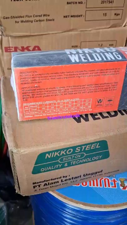 Kawat Las NIKKO STEEL Kawat Las RD 260 RD260 4.0mm (5 KG) | Lazada ...