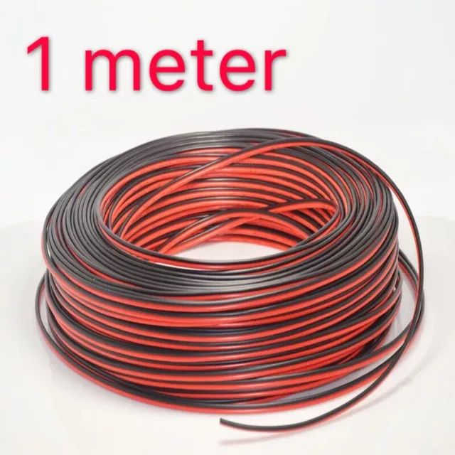 ⭐Per 1 Meter speaker double cable wire size gauge 22 barely motorcycle ...