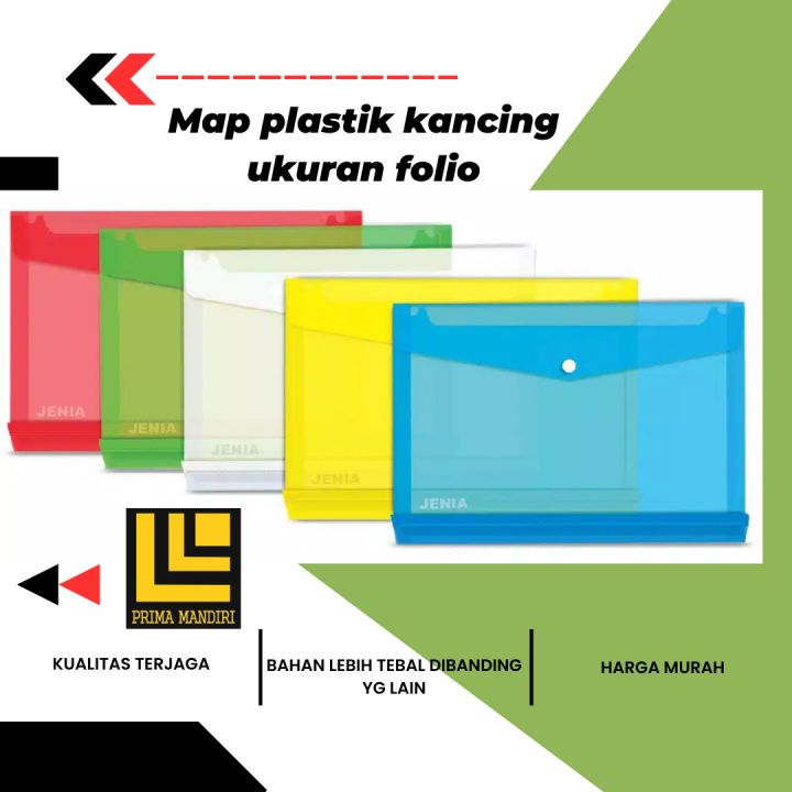 12 pcs Map plastik kancing folio/f4 /map kancing punggung grosir murah ...