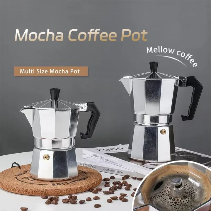 600ML Aluminum Mocha Coffee Pot Espresso Coffee Maker Percolator Tool ...