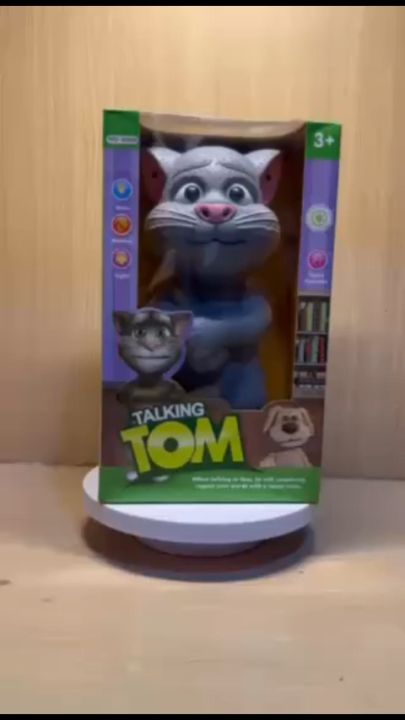 Talking Tom Voice Recording Touch Response LED Eyes Light and Sound ...