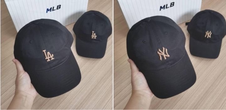 🖤💛แท้ 💯%💛🖤 พร้อมส่ง หมวก MLB Shadow Twinkle Ball Cap หมวกสีดำ โลโก้ทอง ...