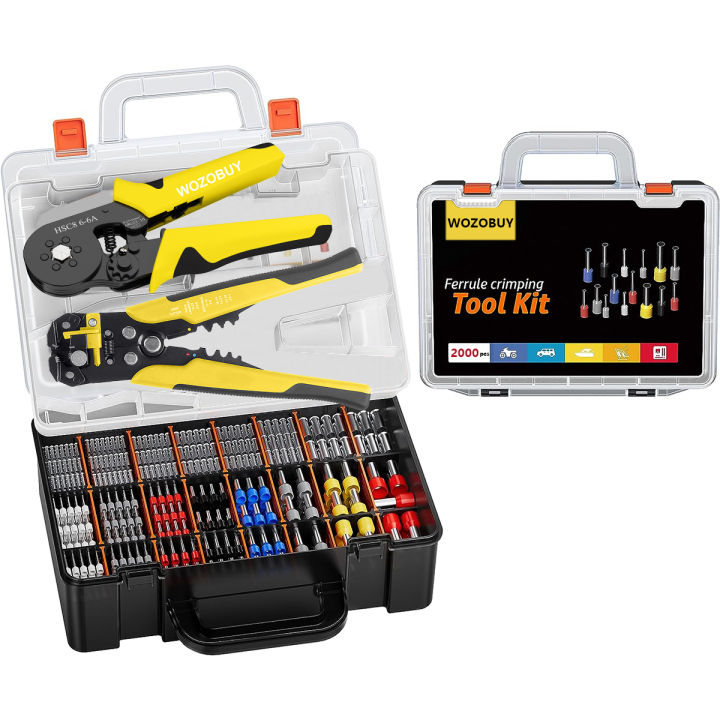 Ferrule Crimping Tool Kit, HSC8 6-6A/6-4A Self-Adjusting Crimping ...