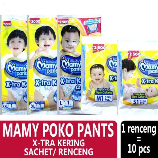 Mamypoko Renceng isi 10 Sachet S, M, L, XL, XXL Popok Pants Extra ...