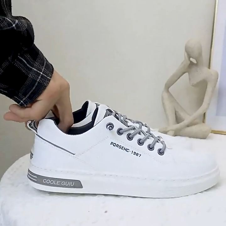 JAY_STORE รองเท้าผู้ชาย รองเท้าผ้าใบผู้ชาย รองเท้าผ้าใบผช หนังPU รองเท้ากีฬาผช รองเท้าแฟชั่น ...