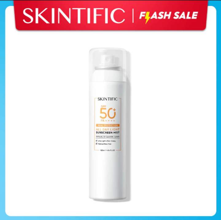 Skintific All Day Light Sunscreen Mist SPF 50 PA++++ - 120ml | Lazada Indonesia