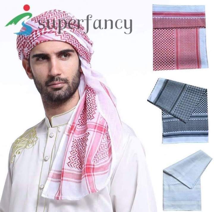 arab head scarf kaffiyeh middle east desert shemagh wrap muslim head ...