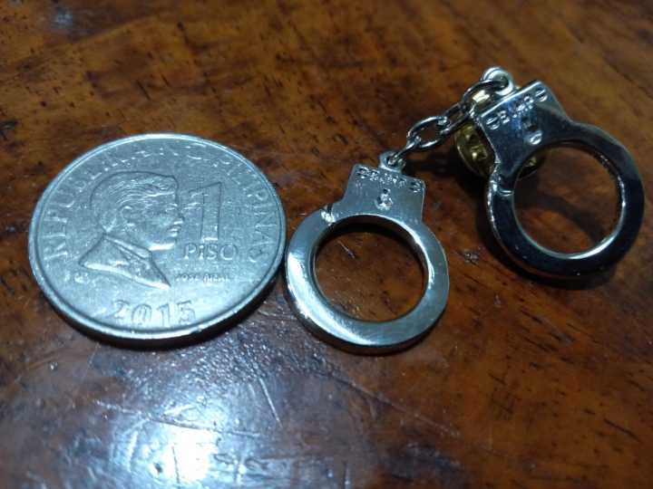 B J M P silver handcuff pin GOA pins lapel pins | Lazada PH