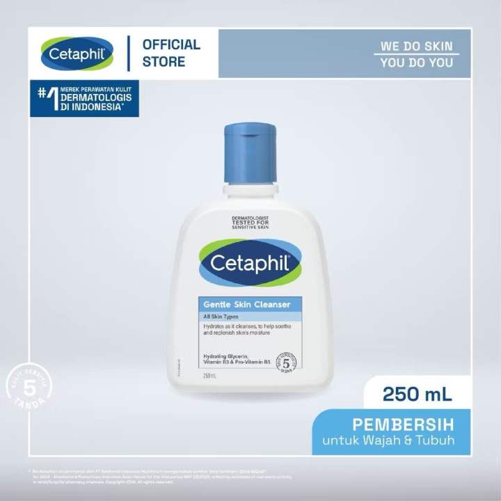 Cetaphil Gentle Skin Cleanser 250ml dengan Niacinamide, Glycerin dan ...