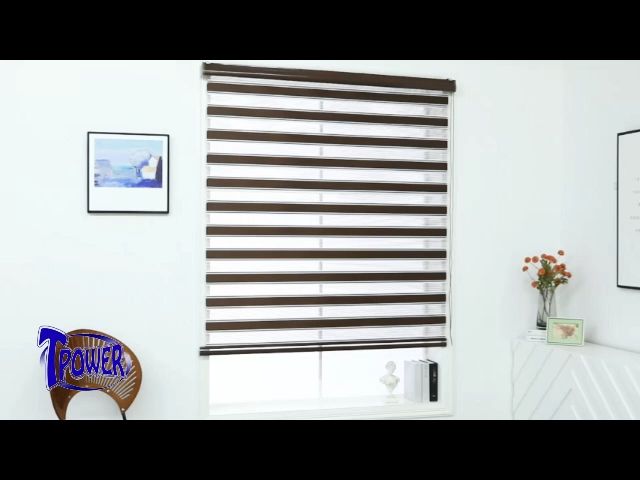 TPOWER Korean Venetians Curtain Duo Roler Blinds Pink Color For Living Room Window Sun Screen ...