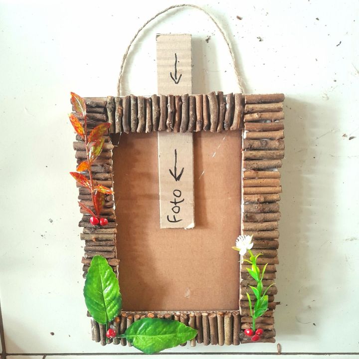 Bingkai foto kardus ranting kayu Bingkai foto ranting kayu | Lazada ...