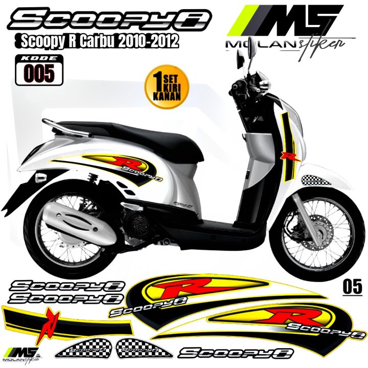 Decal Sticker Striping Variasi Scoopy R Carbu 2010-2011-2012 Scoopy Gen ...