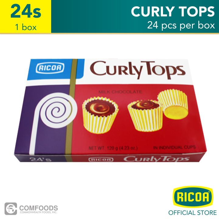 RICOA Curly Tops Milk Chocolate 24 Pcs in Box | Lazada PH