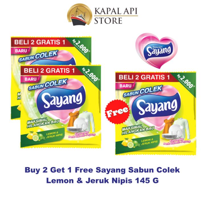 sabun cuci sabun colek sayang 145gr beli 2 gratis 1 aroma kemon dan ...