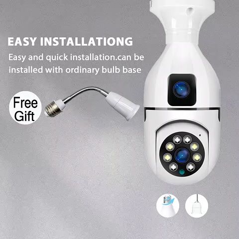 YOOSEE A10 Dual Lens cctv camera Auto tracking Security WiFi Lamp Bulb Camera connect cellphone ...