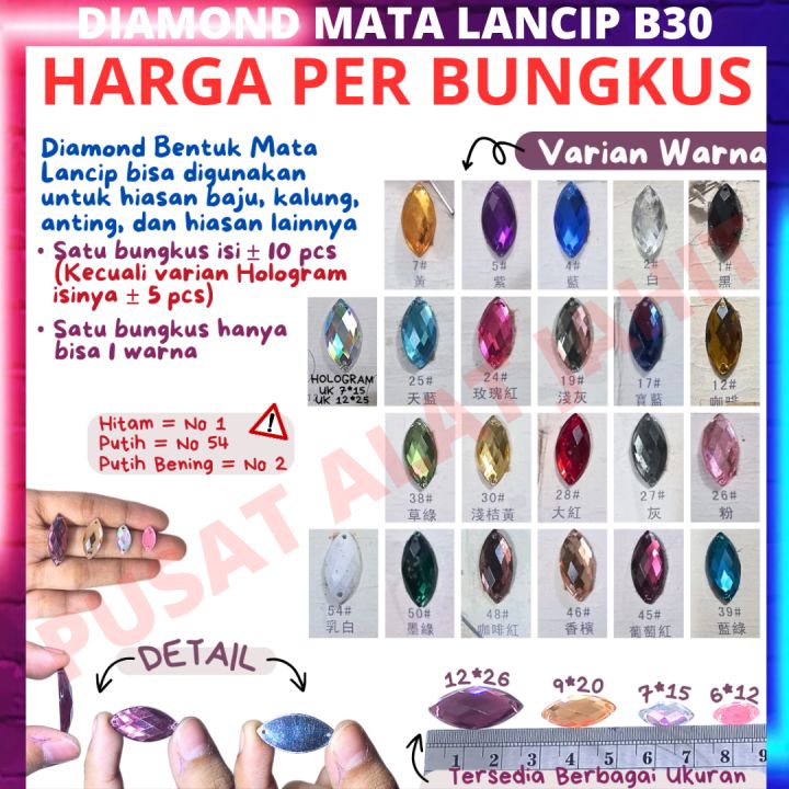 AKSESORIS ACCESSORIES DIAMON DIAMOND PERMATA AKRILIK KRISTAL CRYSTAL ...
