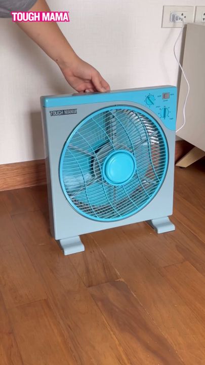 Tough Mama NTMBF12-A Box Fan Electric 12” Desk Fan Energy Efficient ...