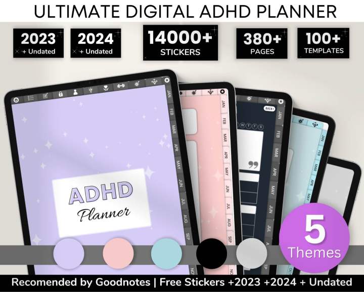 ADHD Digital Planner (made by an ADHDer) for iPad, Goodnotes + Android ...