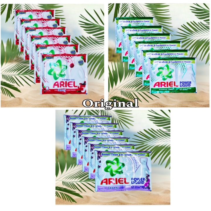 Ariel Liquid Detergent Sunrise Fresh/Lavender/Floral Passion 58g ...