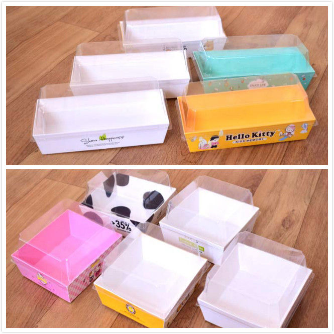 100 Sets Sandwich Packing Box Lid and Base Box Sandwich Box Paper ...