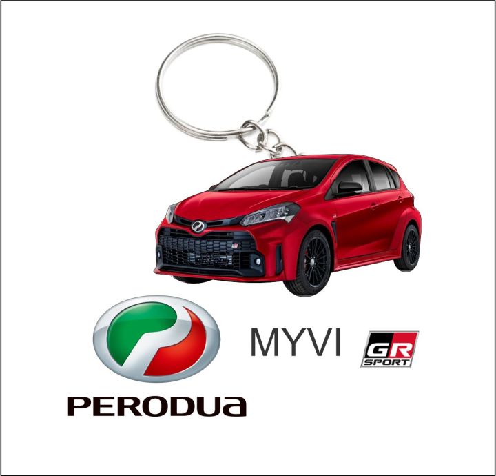 perodua myvi GRS 2d keychain | Lazada
