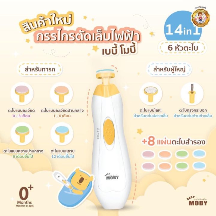 Baby Moby กรรไกรตัดเล็บไฟฟ้า สำหรับเด็ก กรรไกรตัดเล็บ ชุดตัดเล็บเด็ก ...