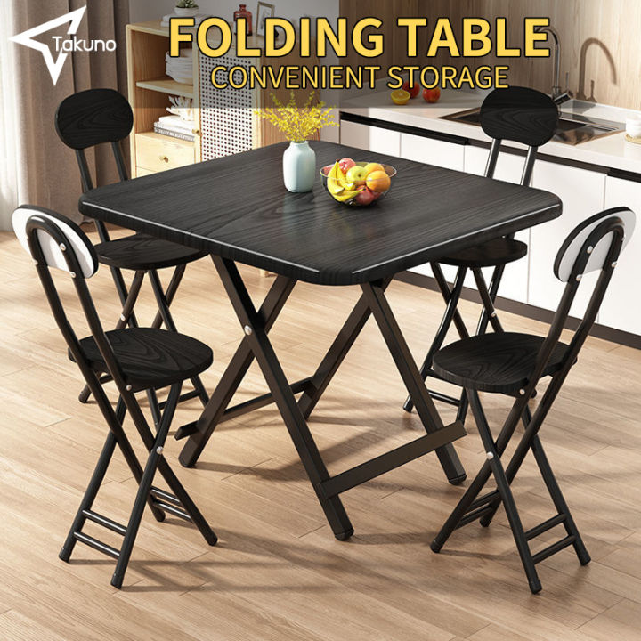 Folding Table 80×80cm High Quality Foldable Household Simple Dining ...