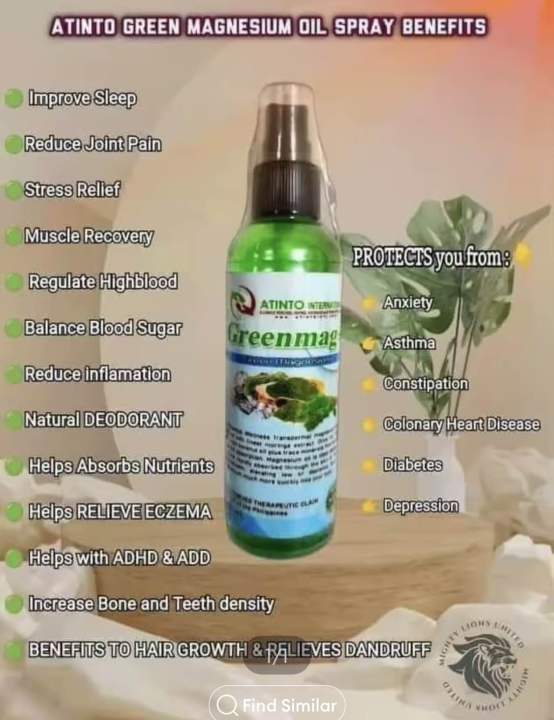 Green Magnesium Oil Spray by ATINTO 100ml. | Lazada PH
