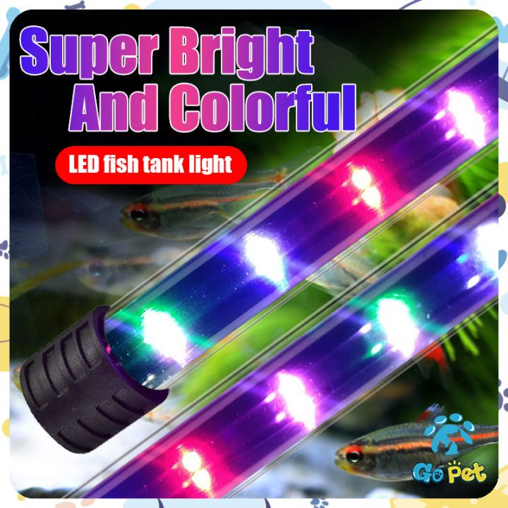 Aquarium LED Submersible Light Energy-Saving Fish Tank Light Waterproof ...