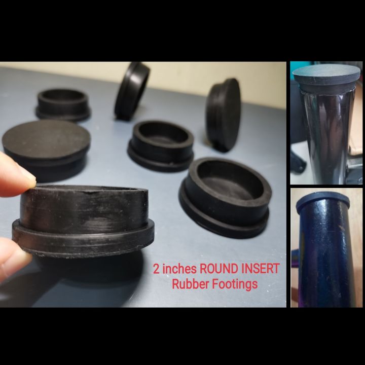 2 inches (50mm) ROUND INSERT HEAVY DUTY Rubber Footings | Lazada PH