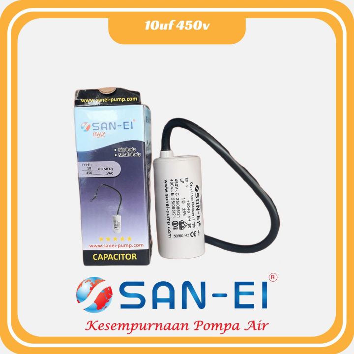 kapasitor pompa air bulat kabel 10uf 450v | Lazada Indonesia
