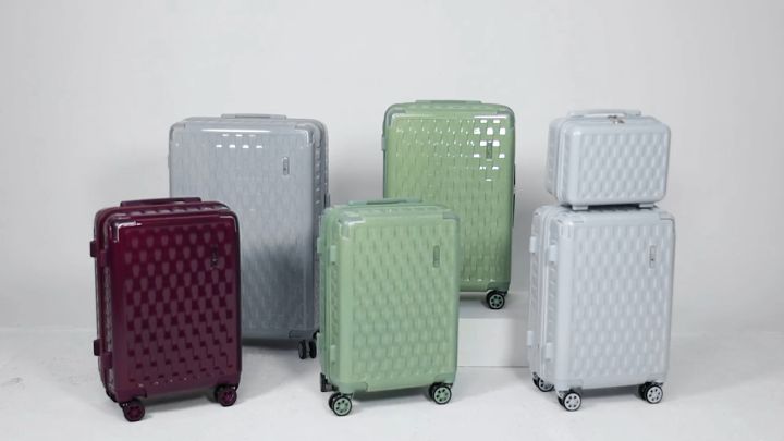 SEA CHOICE 20+13 Inch Ice Crack Design Hardside Cabin Carry-on Suitcase ...