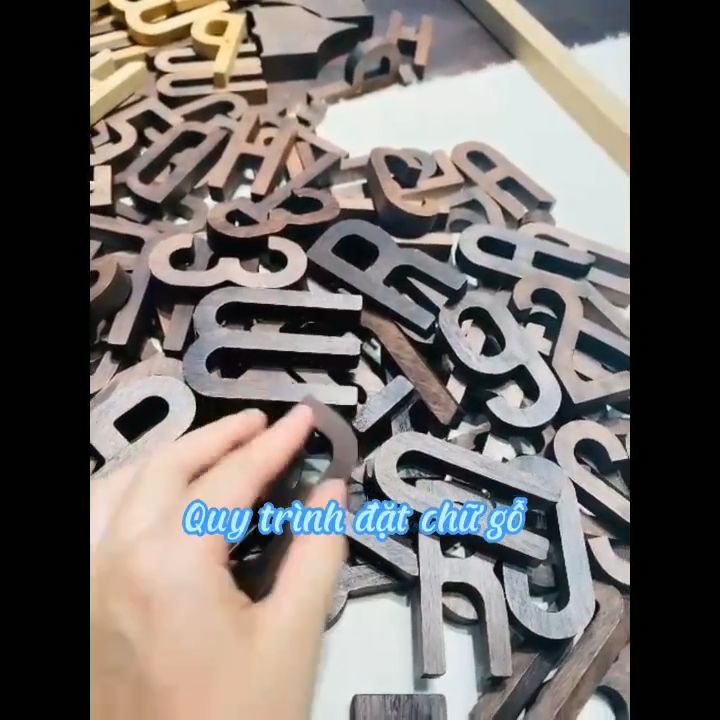 Chữ dán tường trang trí, Chữ gỗ dán biển hiệu, Chữ gỗ trang trí, Chữ gỗ ...