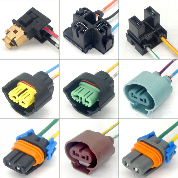 Car Headlight Socket Lamp Holder High Beam Low Beam Fog Light Plug ...