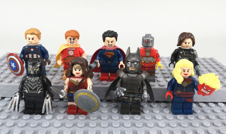 Pingao Super Hero Building Blocks Doll New Version Superman American ...