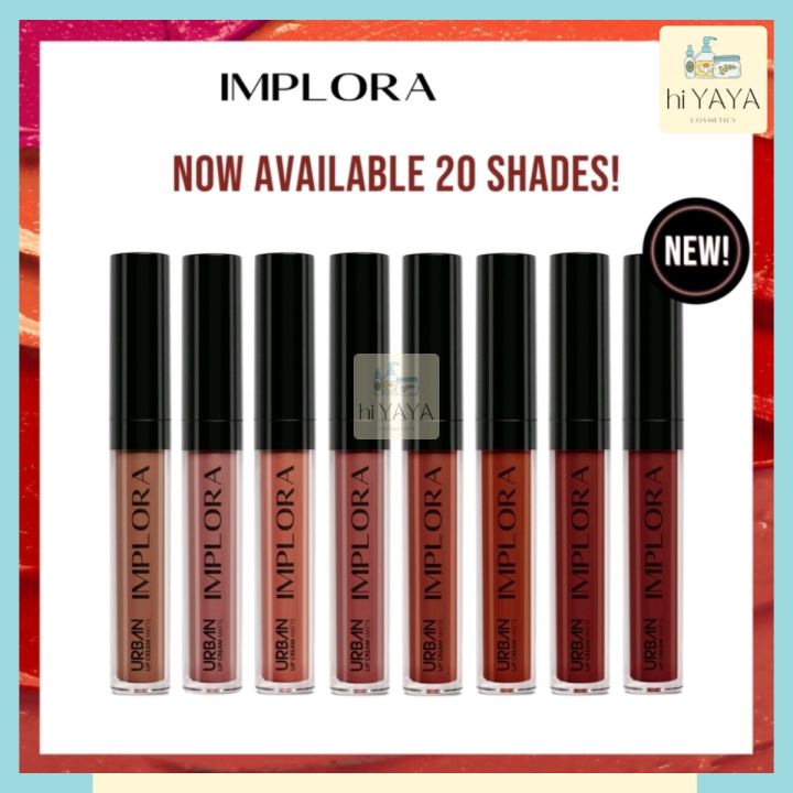 IMPLORA Urban Matte Lip Cream 1 - 20 Shades & Implora X Relaxa ...