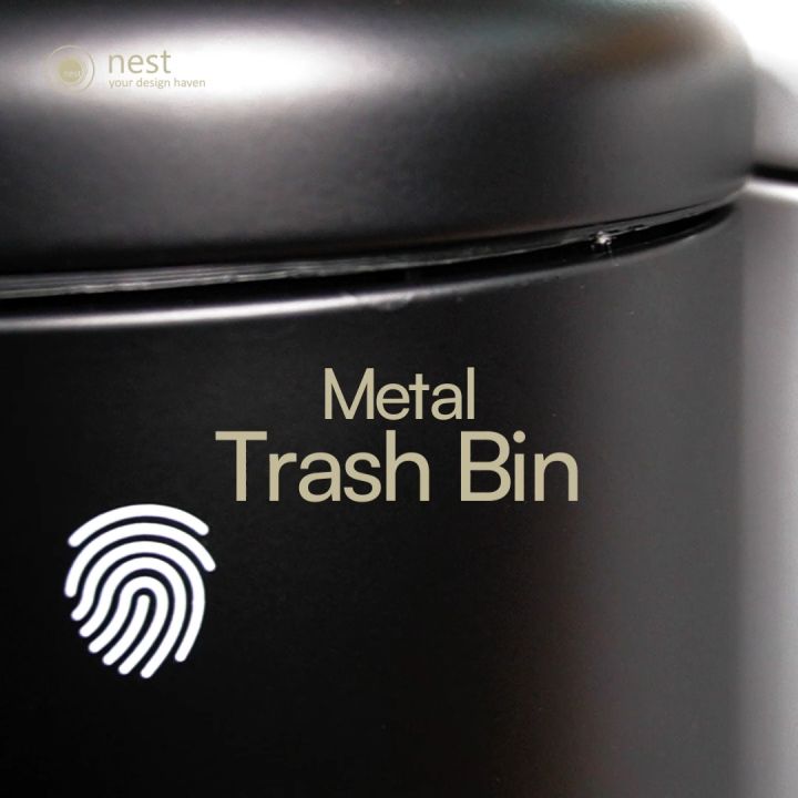 NEST DESIGN LAB Stainless Steel Trash Bin, Pedal Bin, Trash can with ...