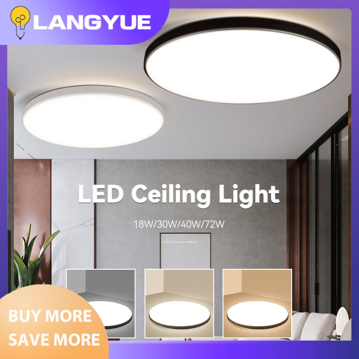 LANGYUE Modern LED Ceiling Lights Ultra Thin Surface Mounted Ceiling ...