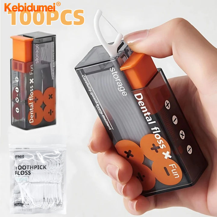Kebidumei Mini Portable Dental Storage Box Refillable Pop-up Floss ...
