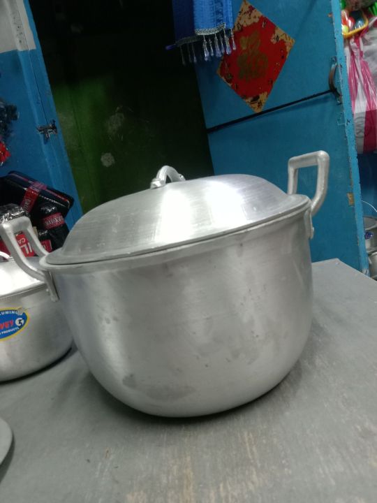 CALDERO DOUBLE HANDLE ALUMINUM POT COOKWARE, BIG SIZE #1, SMALL SIZE #5 ...