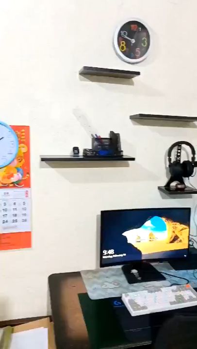 4PCS Wall Shelf Floating Wall-mounted Storage Divider Bookshelf Display ...