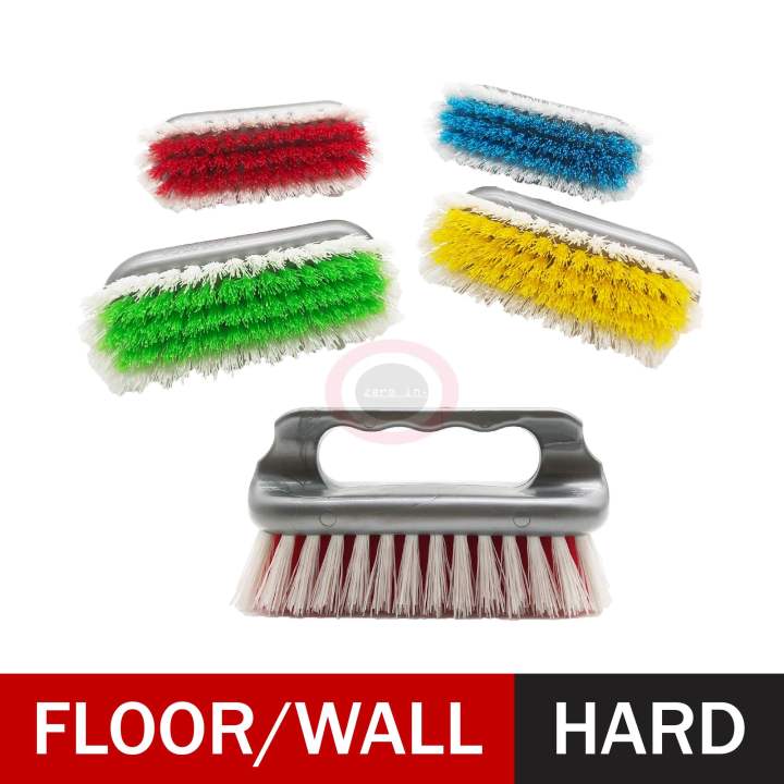 Rayaco Washing Hand Brush with Handle (Hard) Floor Wall Bathroom Brush ...