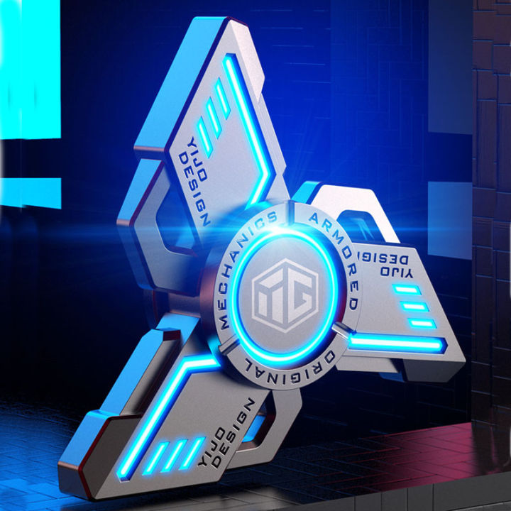 Smart Hand Spinner Fidget Toys Luminous Finger Broken Blade Black ...