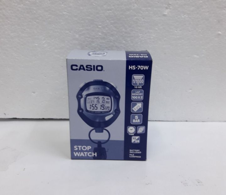 CASIO STOPWATCH HS 70W / Penghitung kecepatan waktu 100 lap | Lazada Indonesia