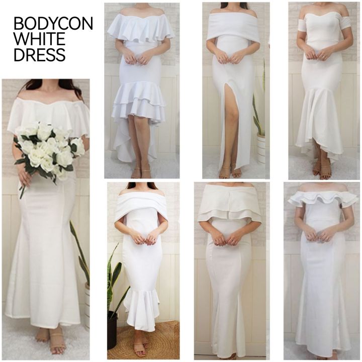 WHITE DRESS MAXI INFINITY LONG DRESS GOWN FORMAL ENTOURAGE BRIDESMAIDS ...