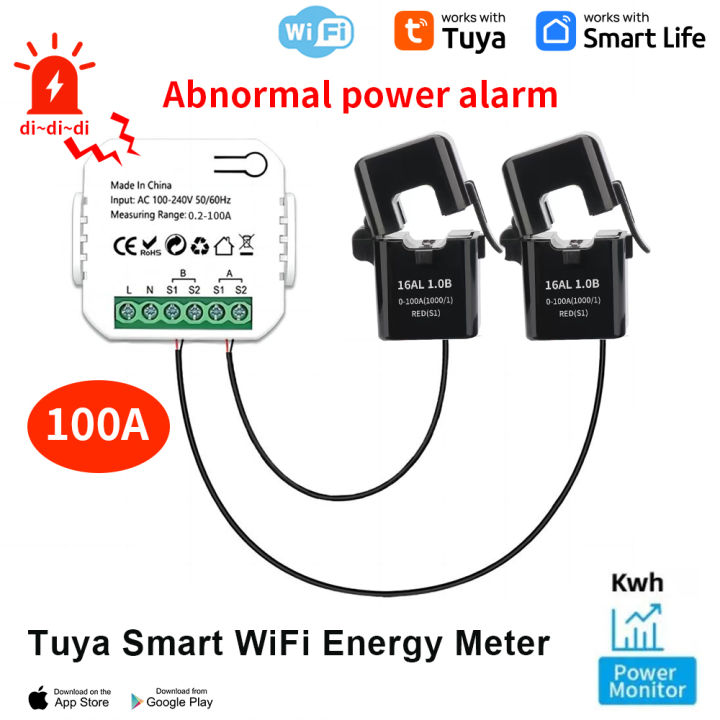 Wifi Tuya Intelligent Energy Meter Solar 100A PV System Power ...