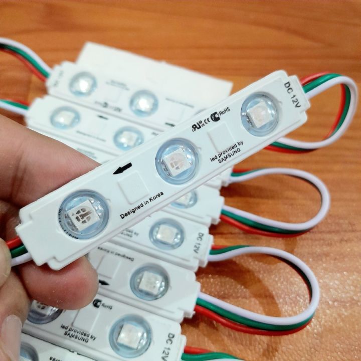 LED Module RGB gerak 3 mata pin 3 jalur Panorama Full Colour Led 1 pcs ...